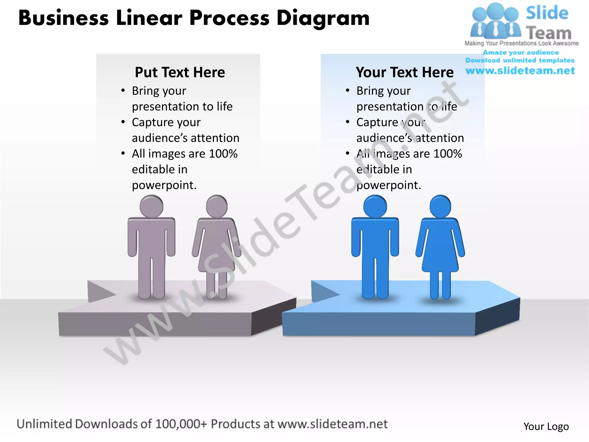 Business power point templates linear process diagram 0812 sales ppt ...