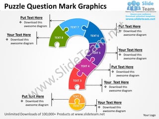 Business power point templates puzzle free question mark graphics sales ...