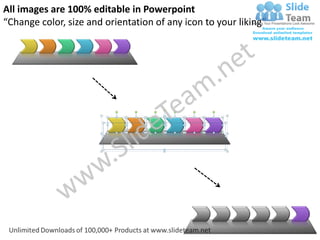 Business power point templates six create macro linear marketing ...