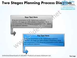 Business power point templates two stage planning process diagram sales ...