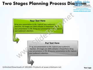 Business power point templates two stage planning process diagram sales ...