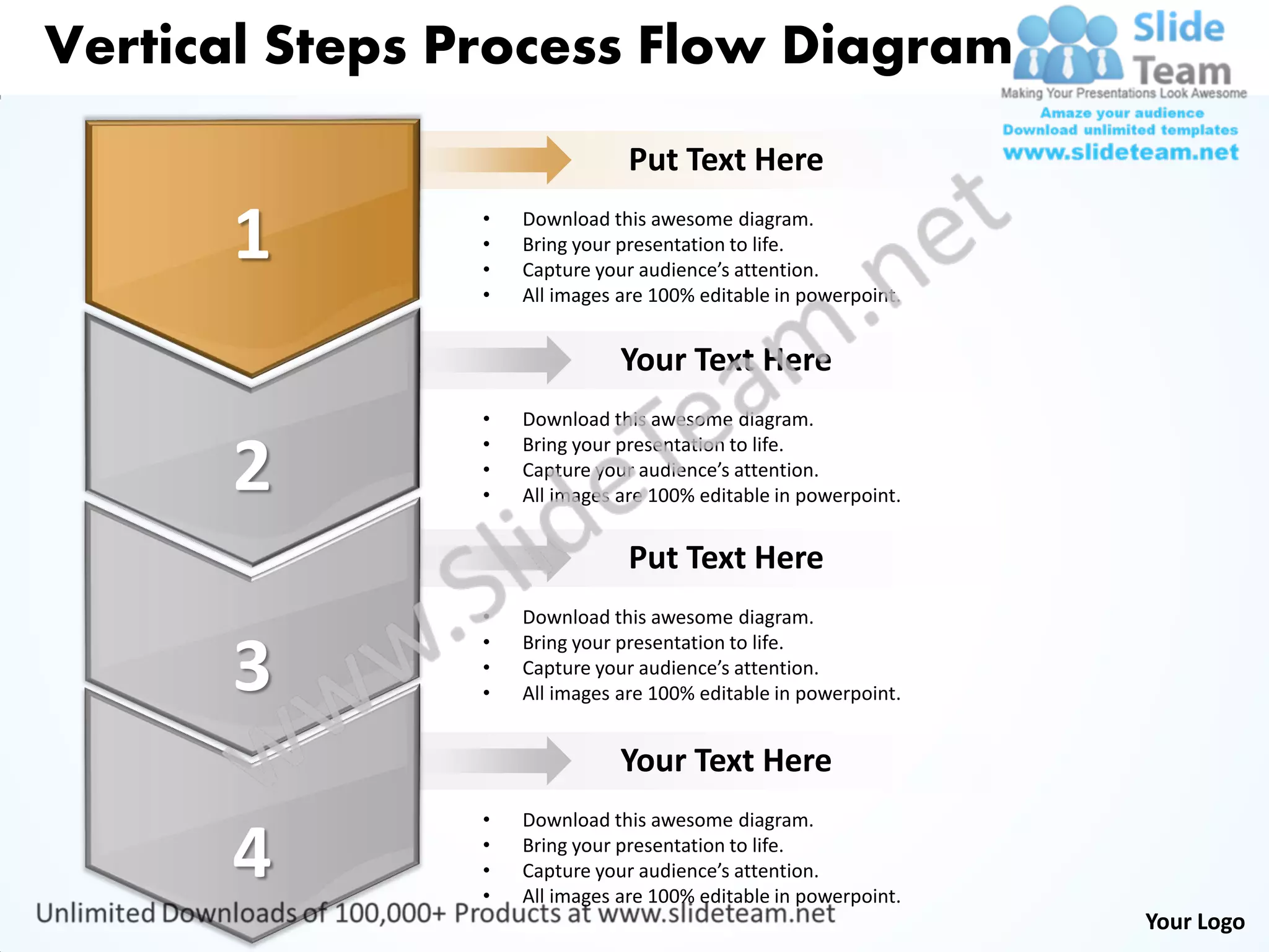 Business power point templates vertical steps process flow diagram ...