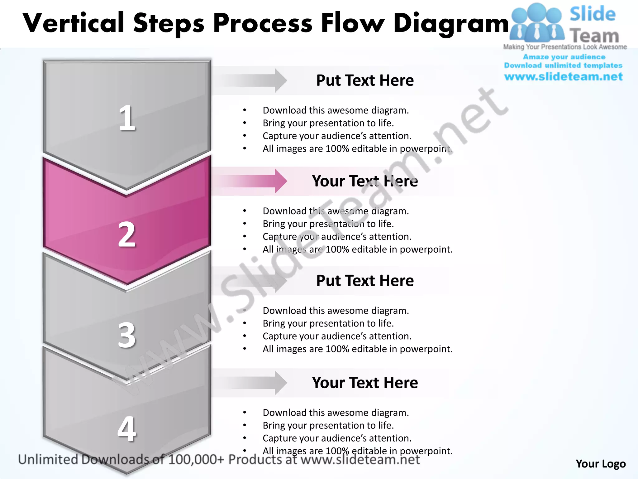 Business power point templates vertical steps process flow diagram ...