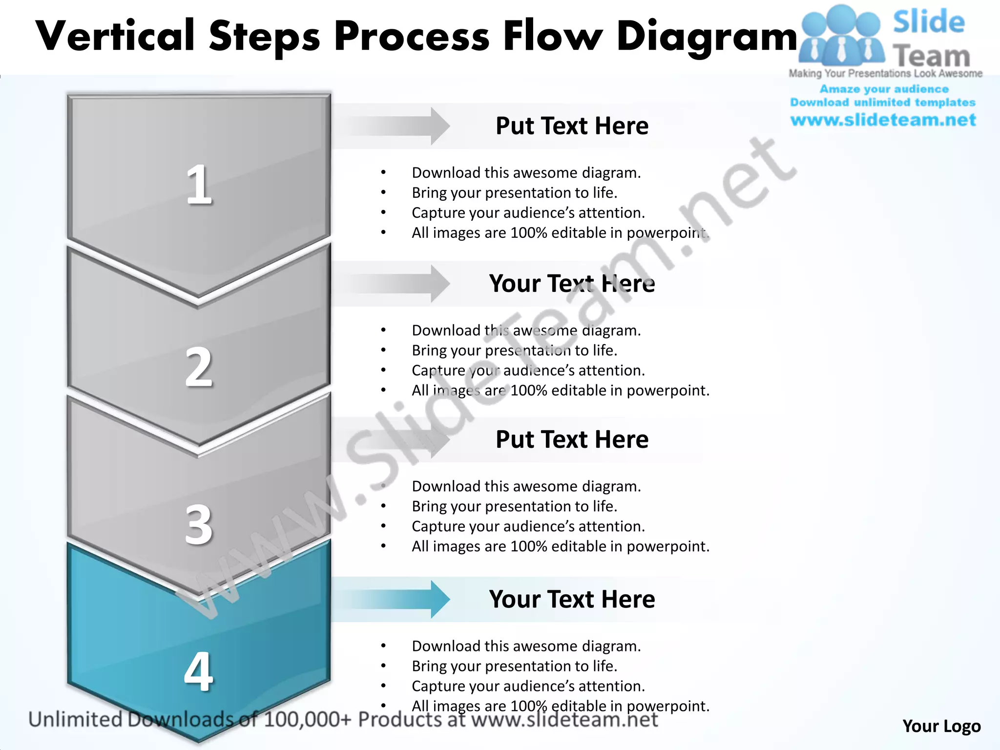Business power point templates vertical steps process flow diagram ...