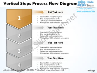 Business power point templates vertical steps process flow diagram ...
