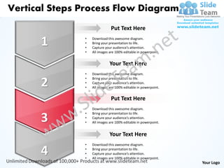 Business power point templates vertical steps process flow diagram ...