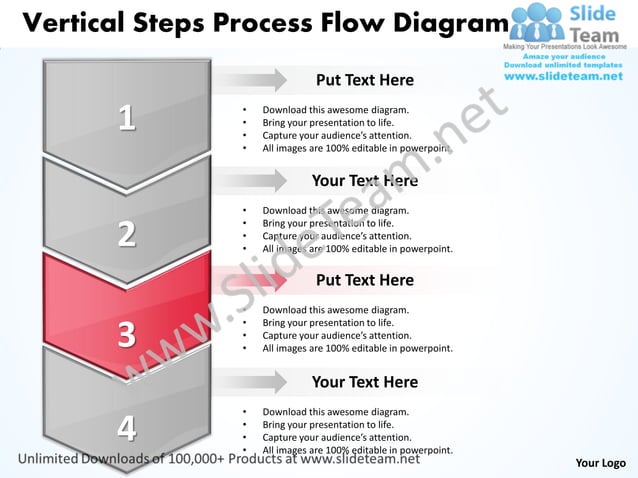 Business power point templates vertical steps process flow diagram ...