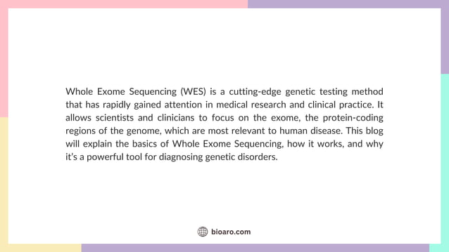 Understanding Whole Exome Sequencing for Disease Diagnosis | PPT