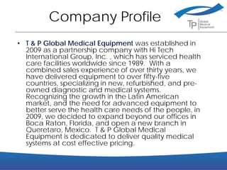Business Presentation TP Global Medical Equipment | PDF