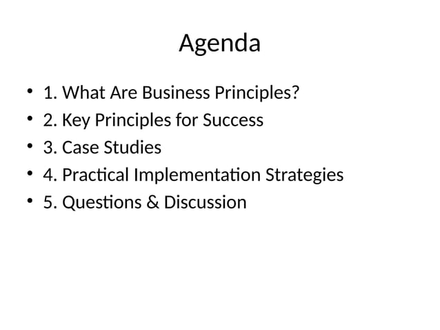 Business_Principles_Presentation - core principles | PPTX