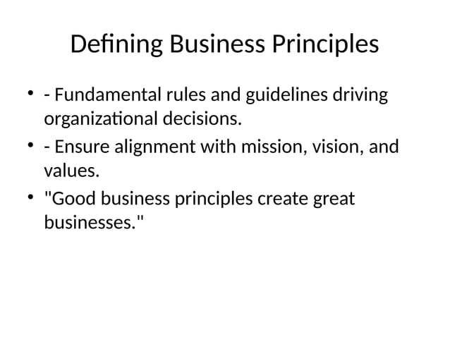 Business_Principles_Presentation - core principles | PPTX
