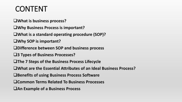 BUSINESS PROCESS.pptx | Business | Business and Finance