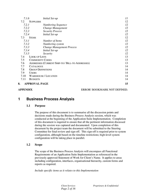 Business process analysis | PDF