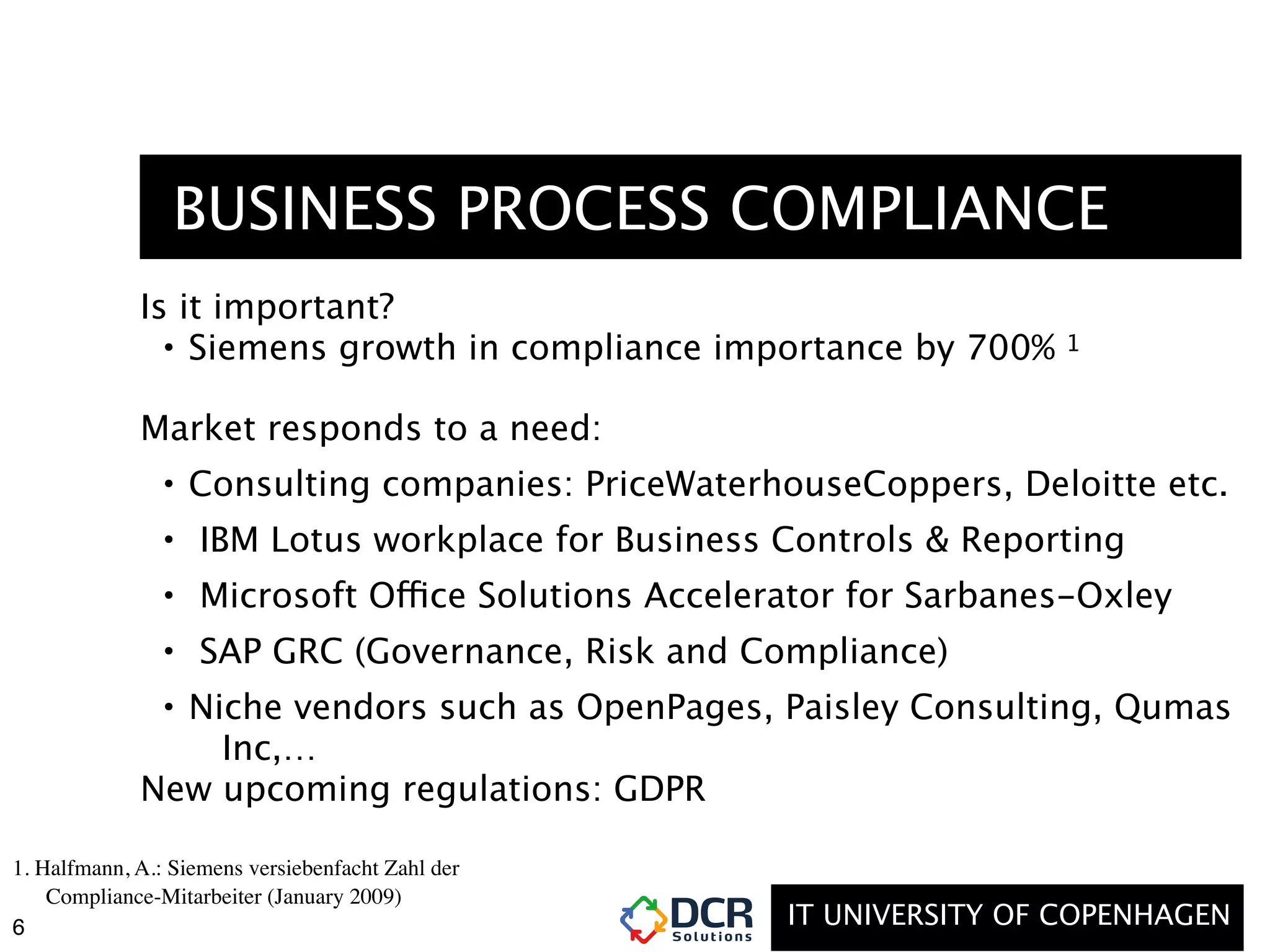 Business process compliance | PPT