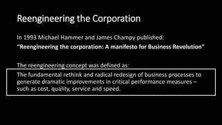 Business processes reengineering based on business model concept | PPTX