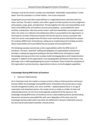 Business process management center of excellence 2010 | PDF