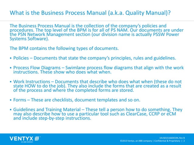Business process manual overview | PPT