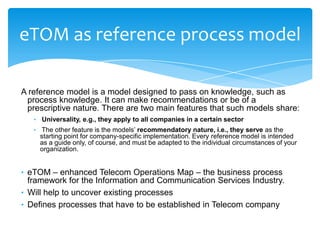 Business process modelling and e tom telecom | PPTX