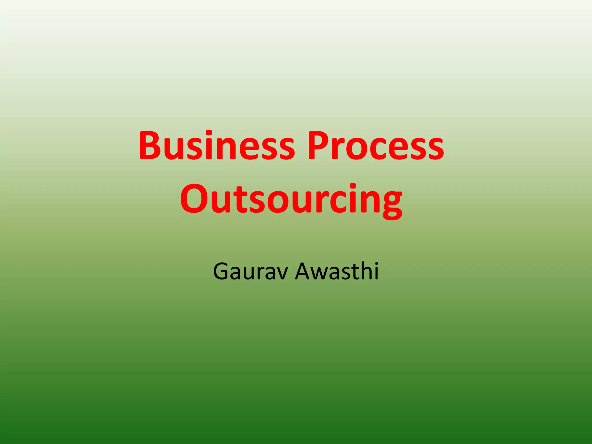 Business process outsourcing | PPTX