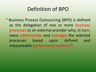 Business process outsourcing | PPT
