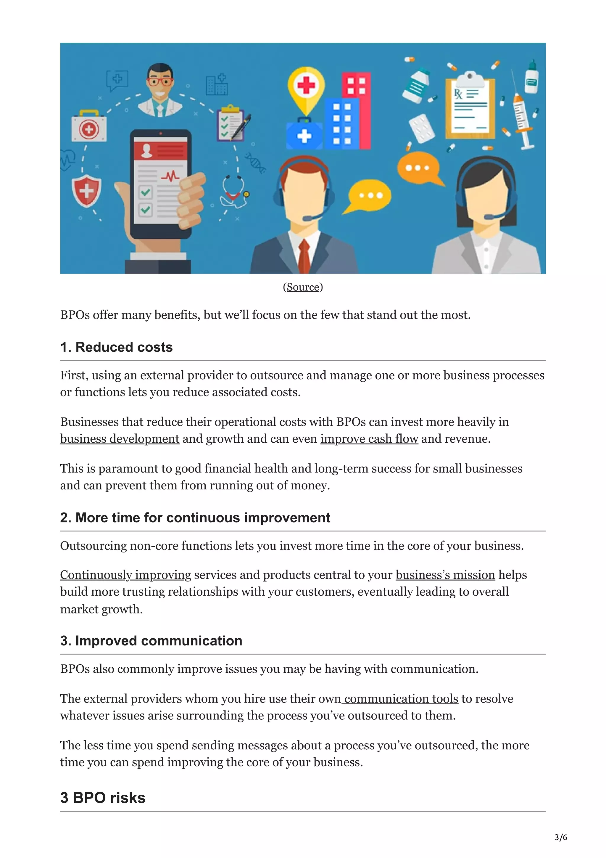 Business Process Outsourcing: Benefits, Risks, & Examples of BPO | PDF