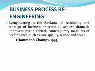 Business process re engineering in a bank | PPTX