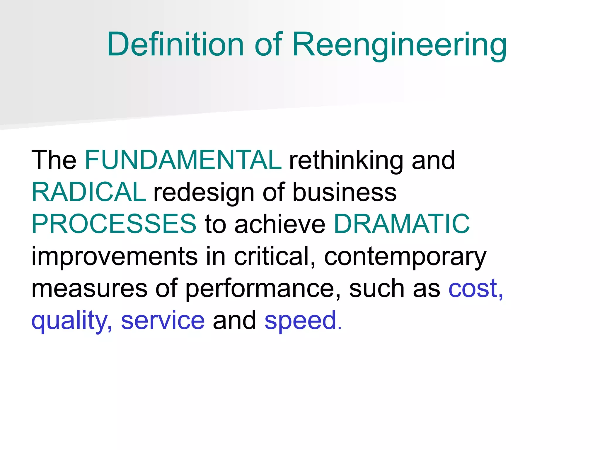 Business process reengineering | PPT