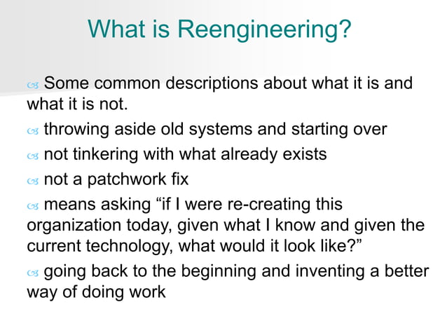 Business process reengineering | PPT