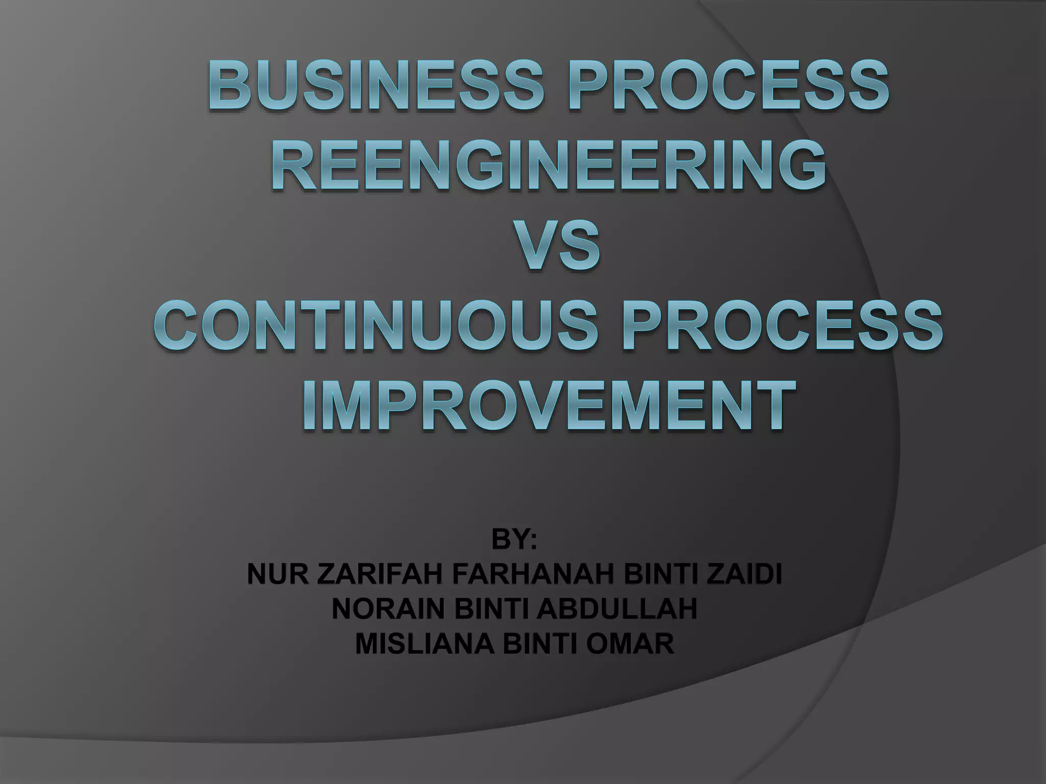 Business process reengineering | PPTX