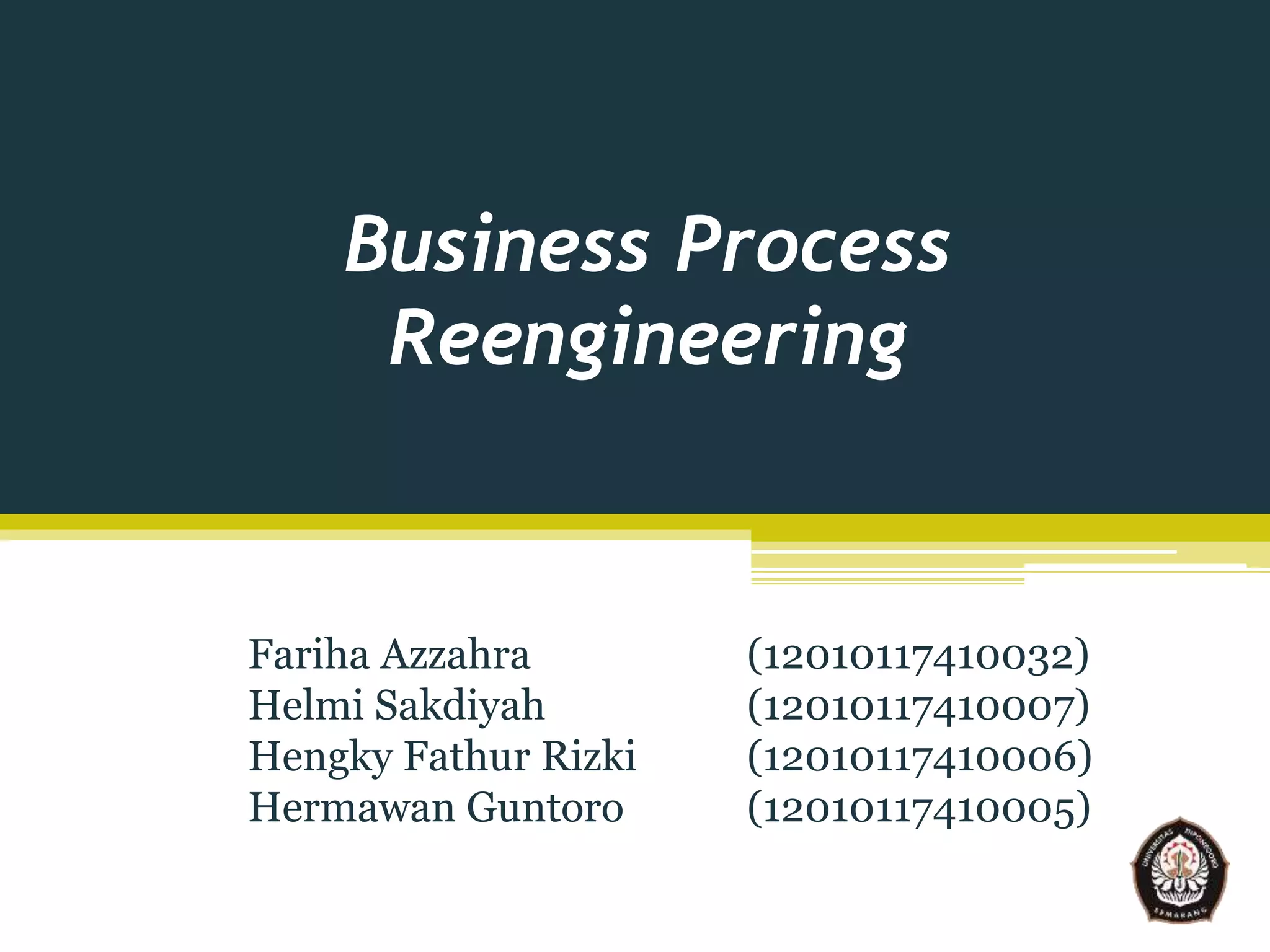 Business process reengineering PPT | PPTX