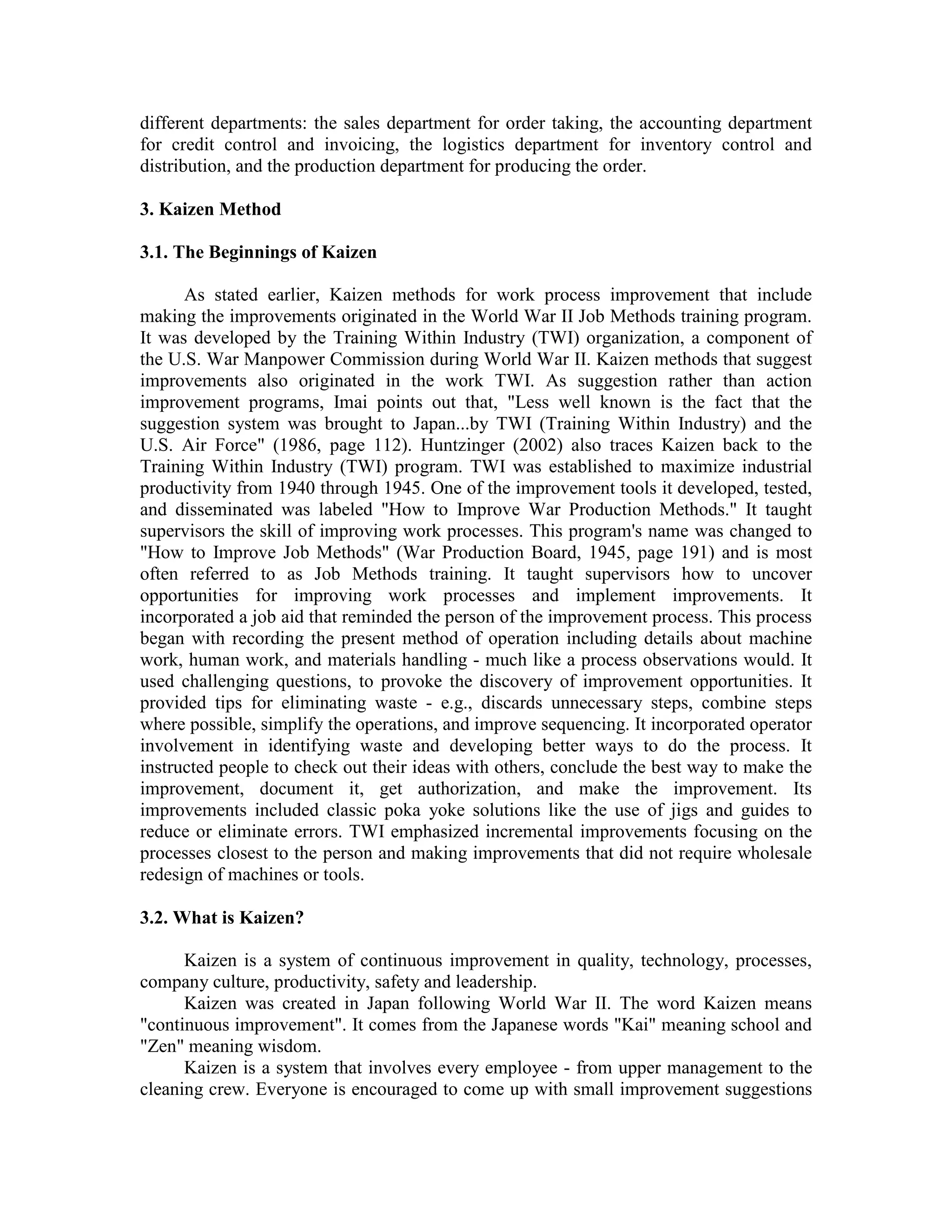 Business process reengineering vs kaizen | PDF