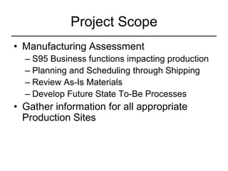 MES Business Process Study | PPTX