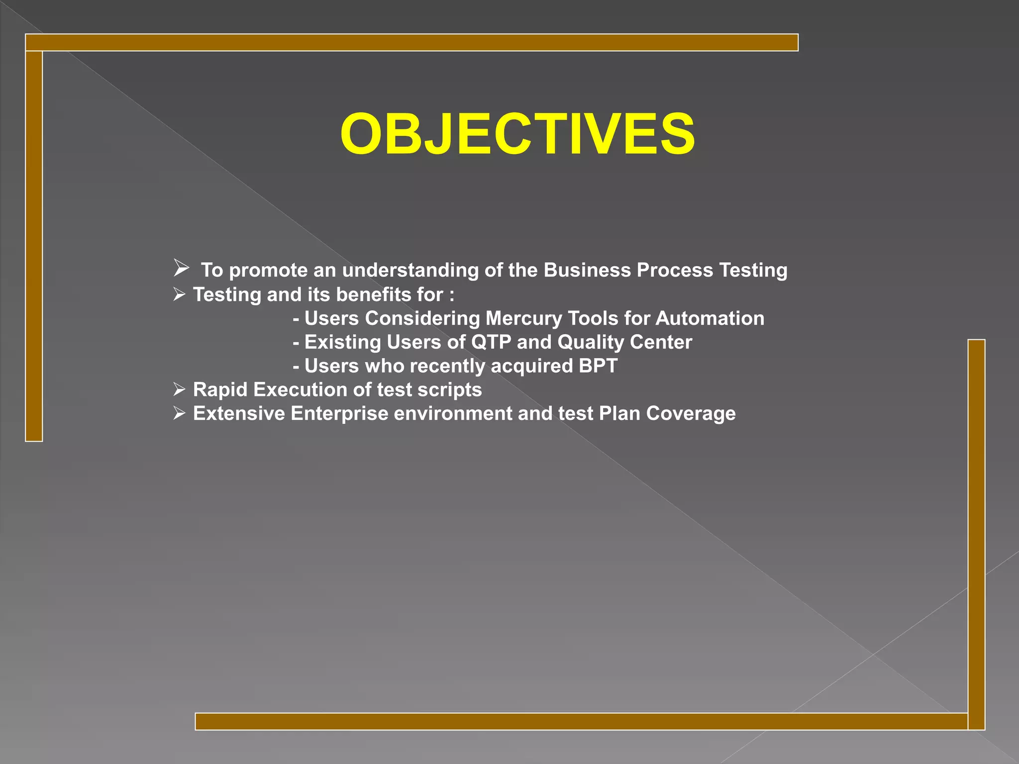 Business Process Testing -BPT | PPT