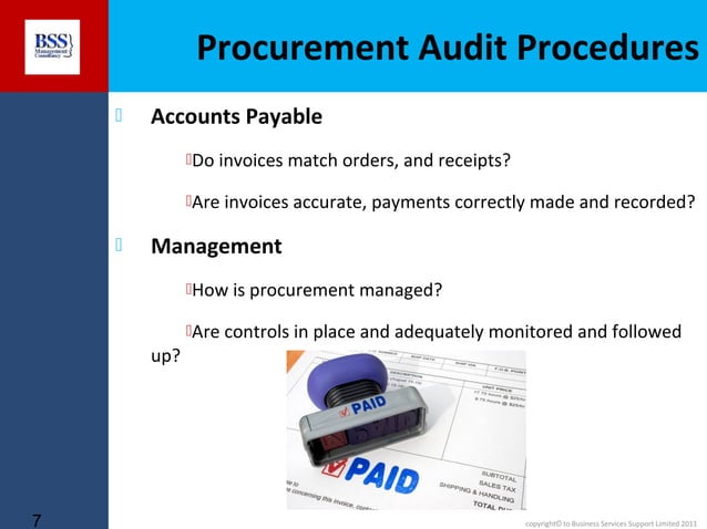 Business procurement audit | PPT