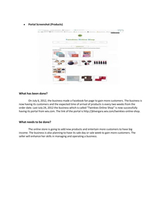 Business progress report | DOCX | Sales | Business