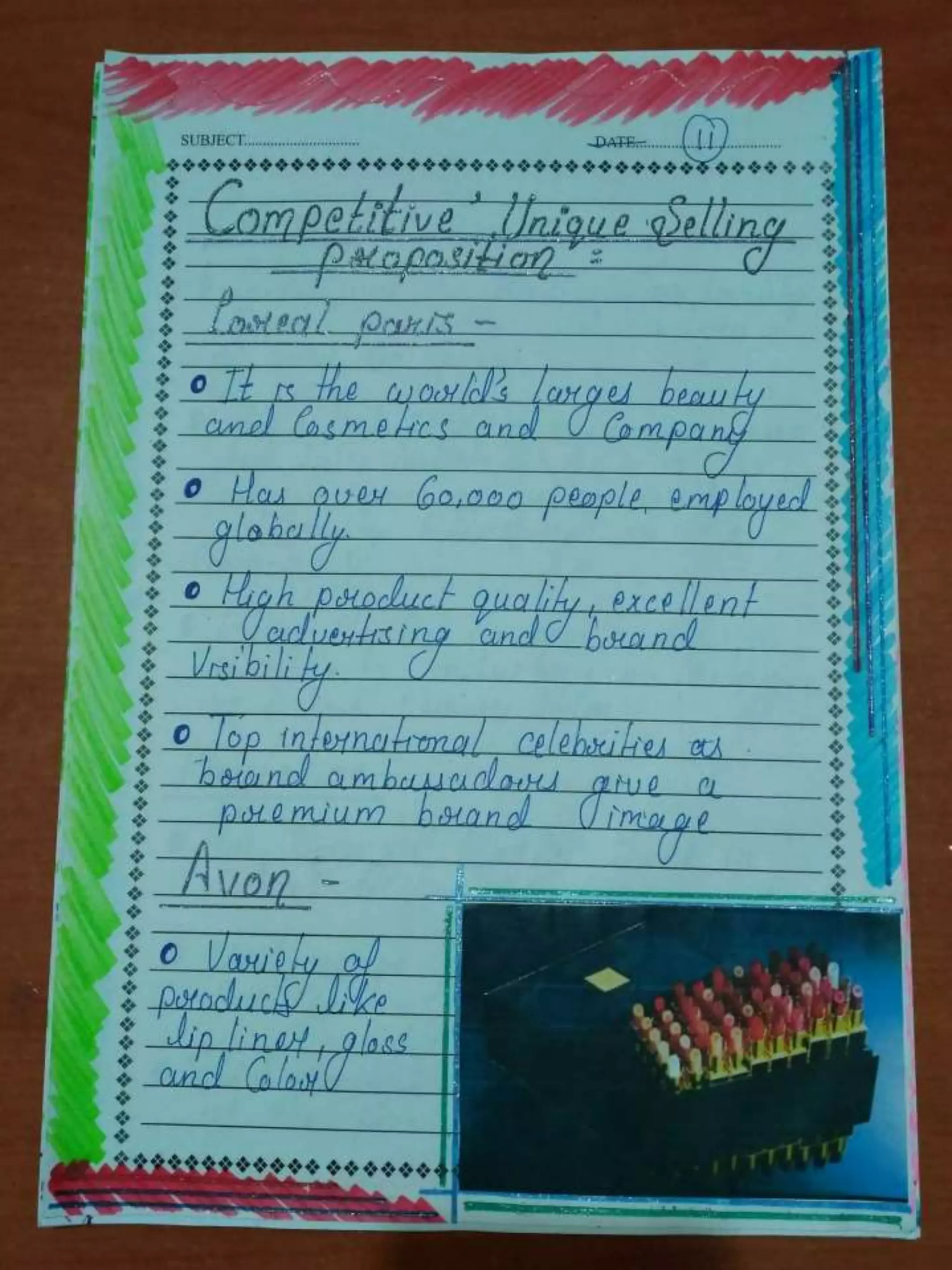 Business project class 12 management of marketing (LIPSTICK) | PPTX