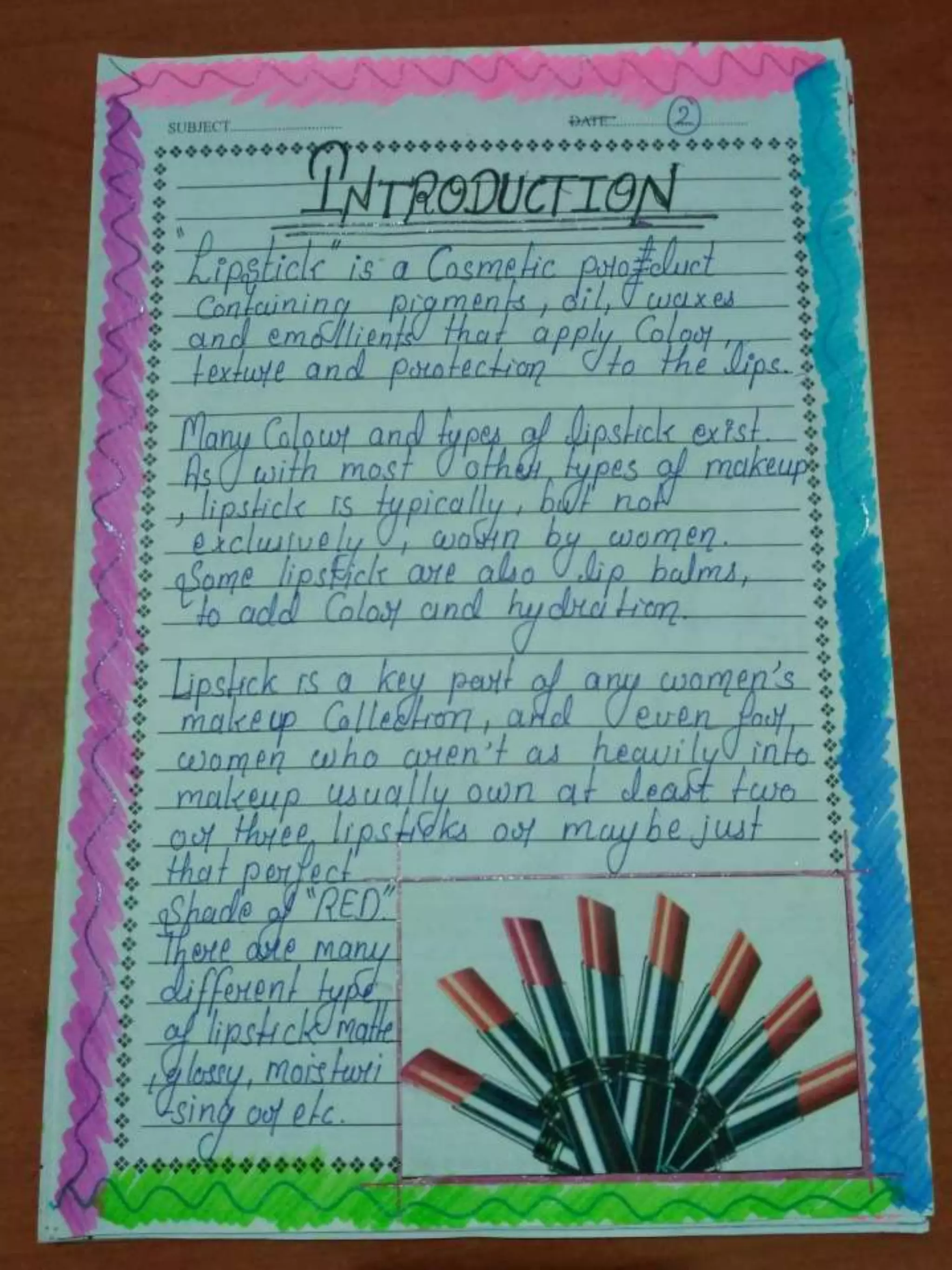 Business project class 12 management of marketing (LIPSTICK) | PPTX