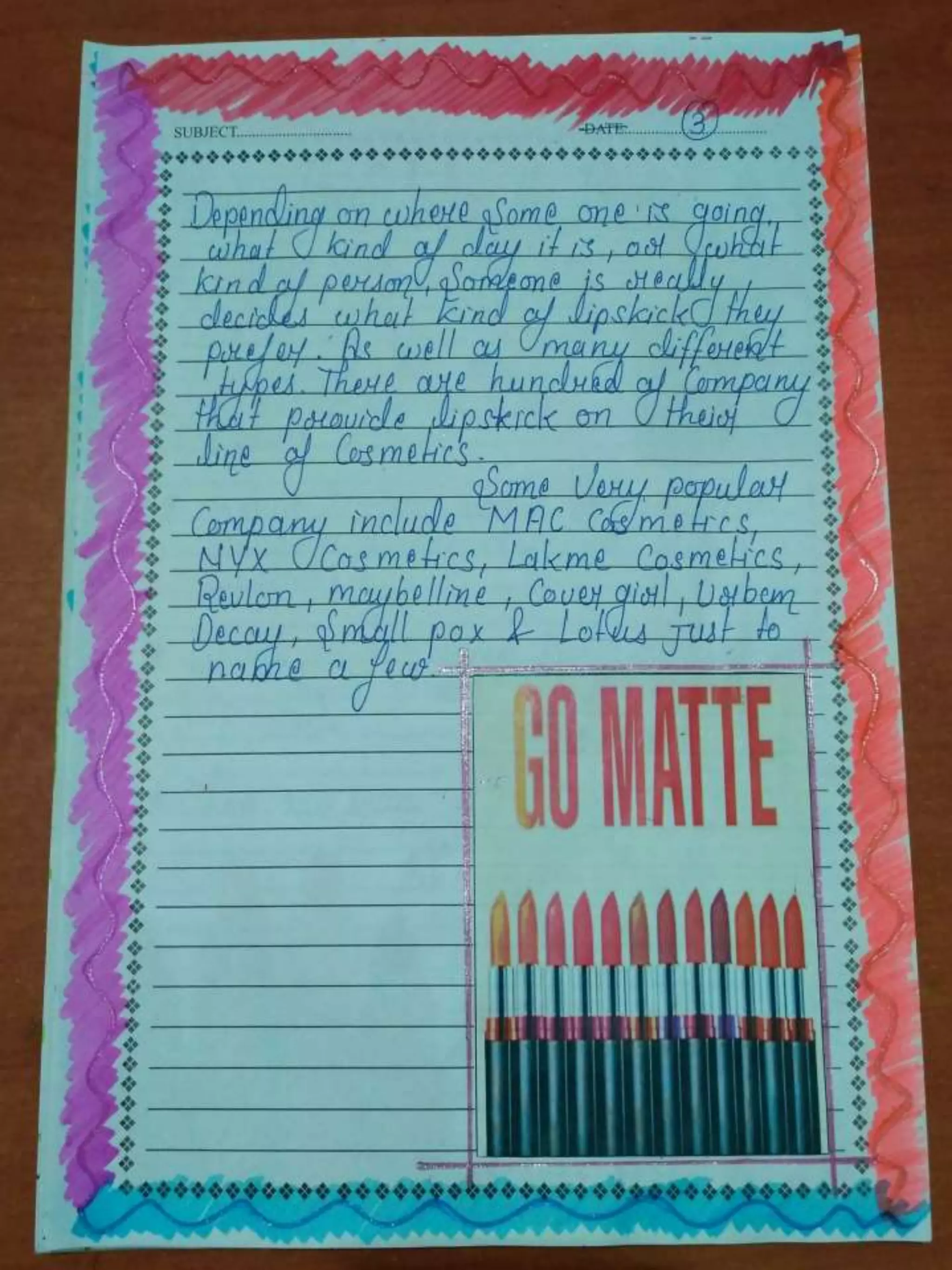 Business project class 12 management of marketing (LIPSTICK) | PPTX