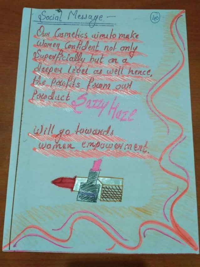 Business project class 12 management of marketing (LIPSTICK) | PPTX