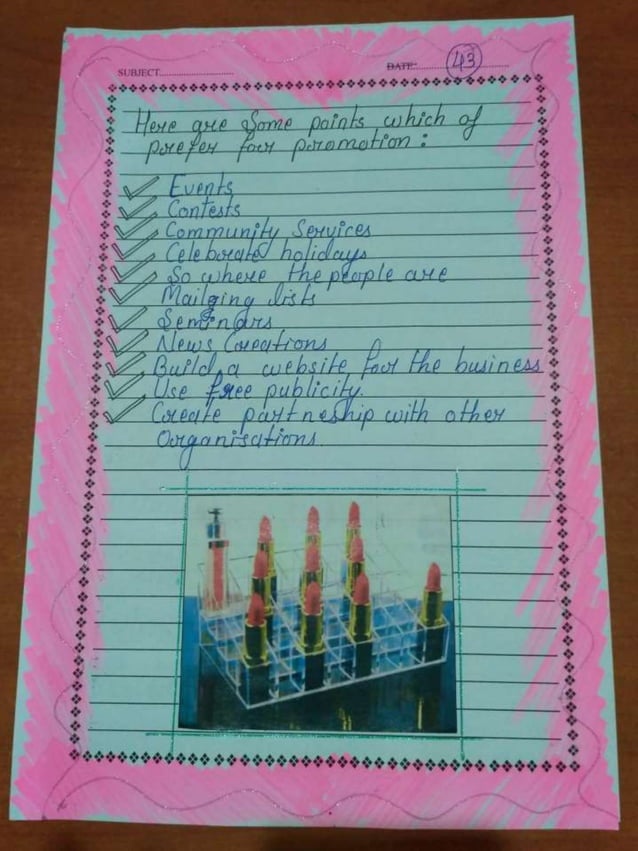 Business project class 12 management of marketing (LIPSTICK) | PPTX