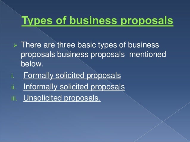 Business proposal