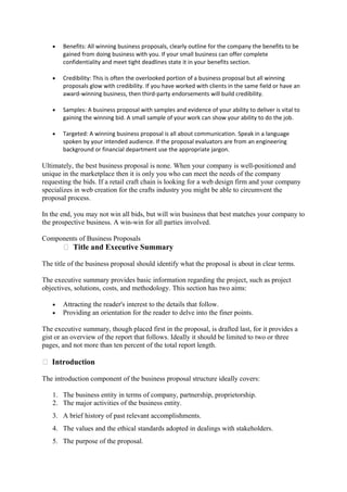 Business proposals | DOC
