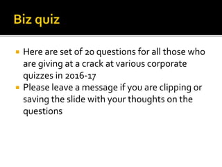 Business quiz 1 | PPT