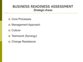 Business Readiness Assessment & Ocm Platform | PDF
