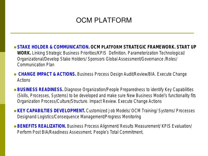 Business Readiness Assessment & Ocm Platform