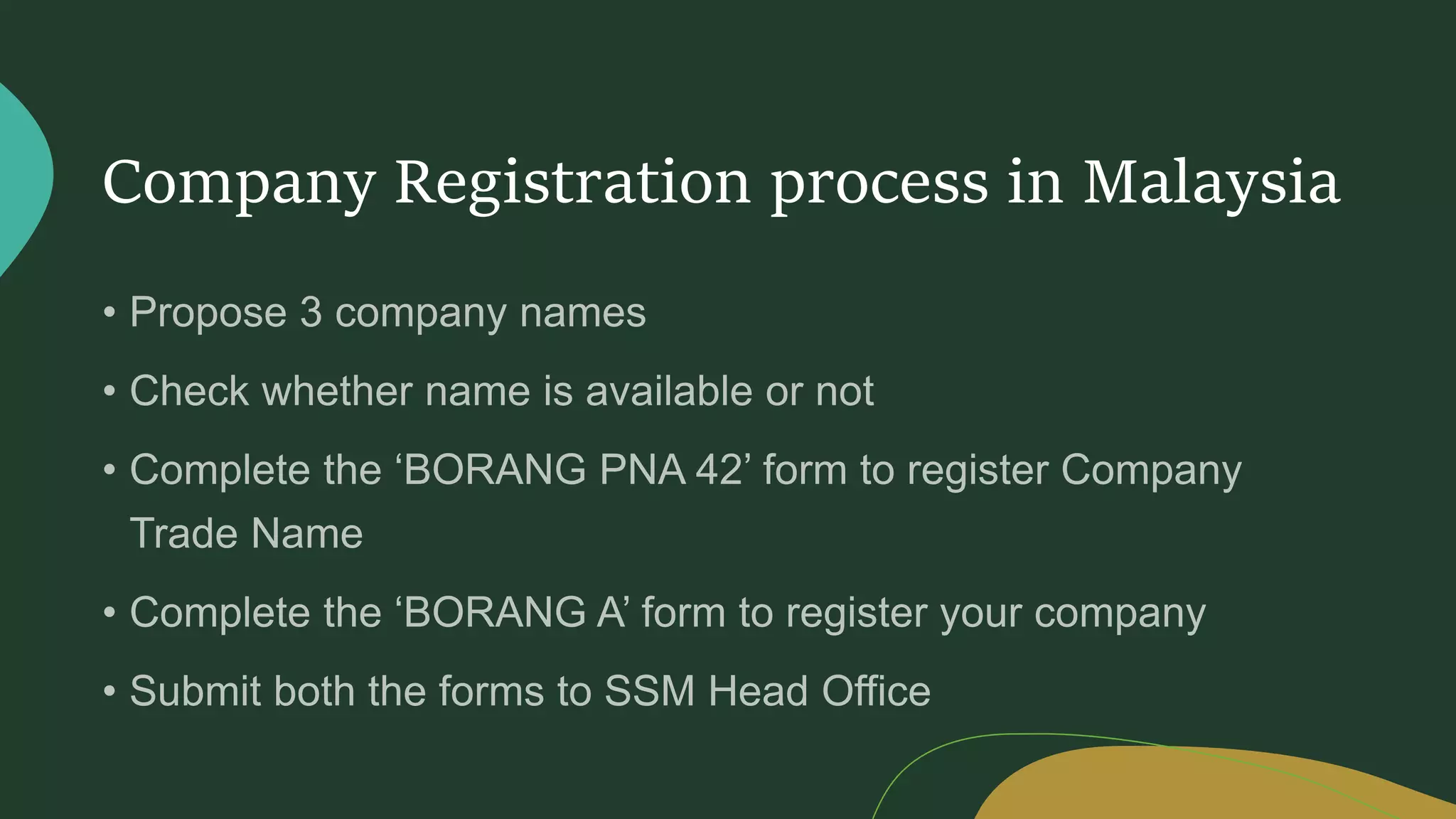 Business registration in Malaysia with complete guide | PPTX