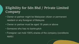 Business registration in Malaysia with complete guide | PPT