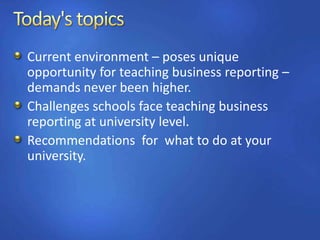 Business Reporting Future | PPT