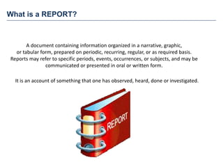 Business reports (comm.) | PPTX