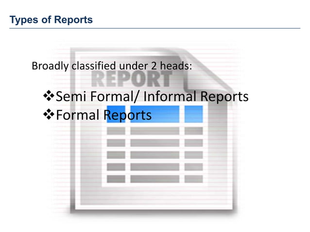 Business reports (comm.) | PPT